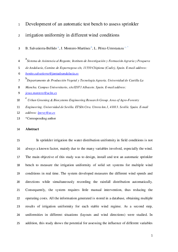 (PDF) Development of an automatic test bench to assess sprinkler ...