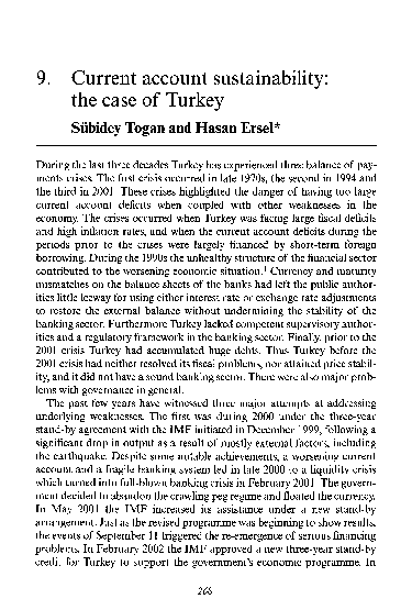 (PDF) Current Account Sustainability: The Case of Turkey | Subidey ...