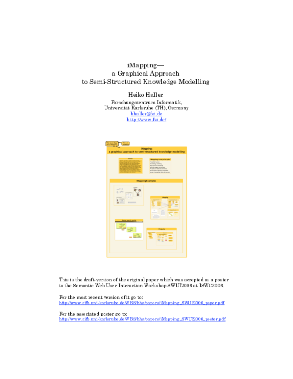 (PDF) iMapping—a Graphical Approach to Semi-Structured Knowledge Modelling