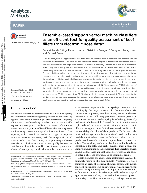 (PDF) Ensemble-based support vector machine classifiers as an efficient tool for quality ...