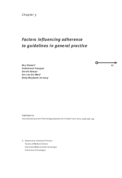 (PDF) Factors Influencing Adherence to Guidelines in General Practice