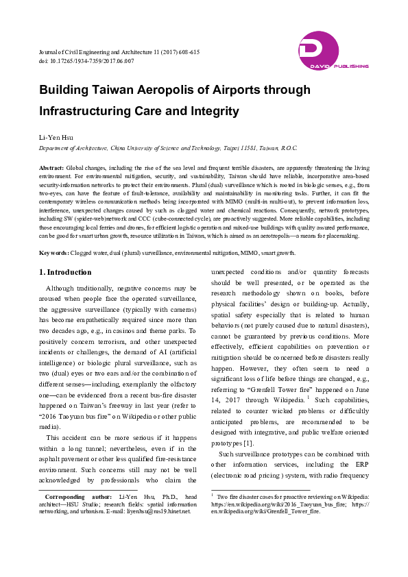 (PDF) Building Taiwan Aeropolis of Airports through Infrastructuring Care and Integrity