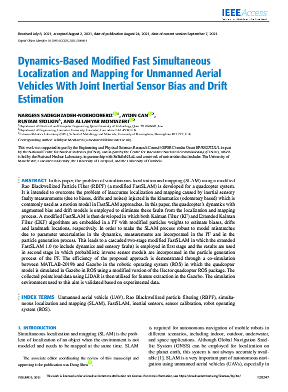 (PDF) Dynamics-Based Modified Fast Simultaneous Localization and Mapping for Unmanned Aerial ...