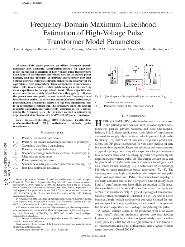 Pdf Frequency Domain Maximum Likelihood Estimation Of Linear Dynamic Errors In Variables Models