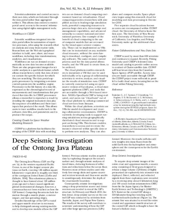 (PDF) Deep seismic investigation of the Ontong Java Plateau