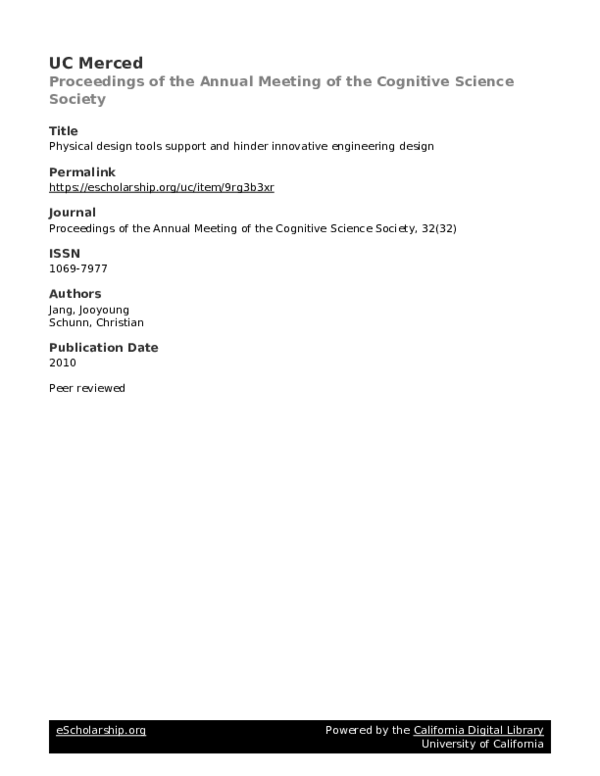(PDF) Physical Design Tools Support and Hinder Innovative Engineering ...