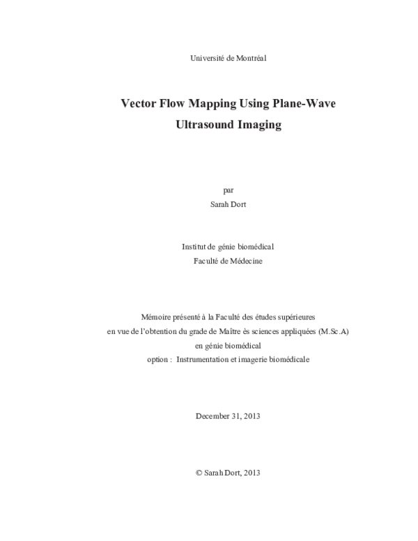 (PDF) Vector flow mapping using plane wave ultrasound imaging | S. Muth ...