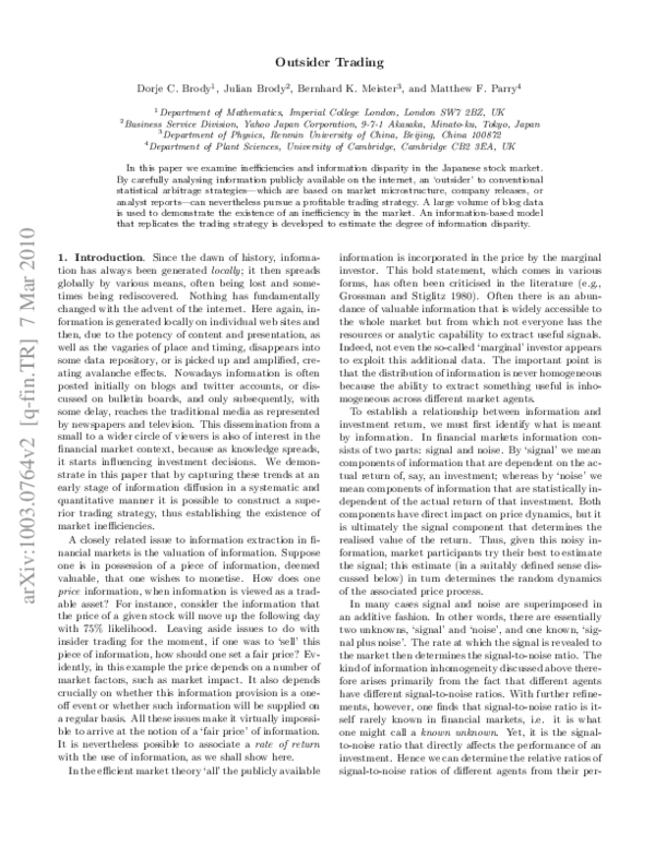 (PDF) Outsider Trading