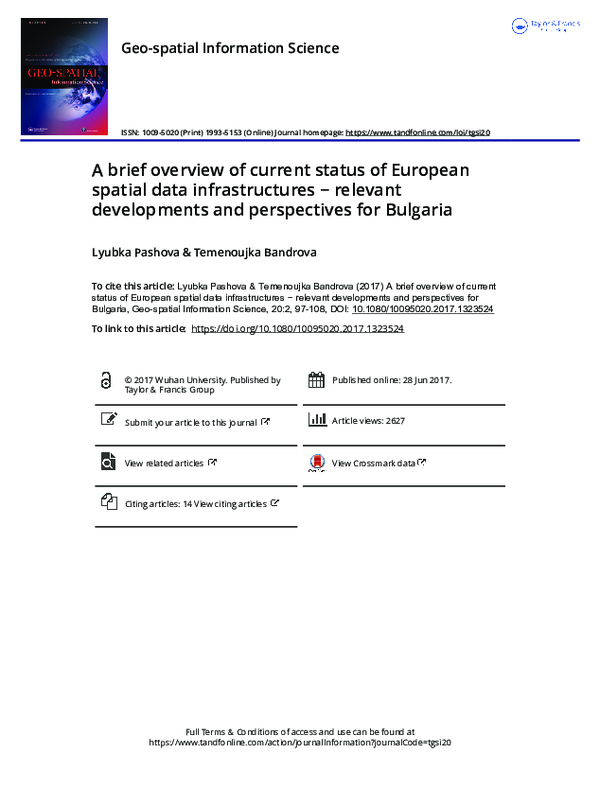 (PDF) A brief overview of current status of European spatial data infrastructures − relevant ...