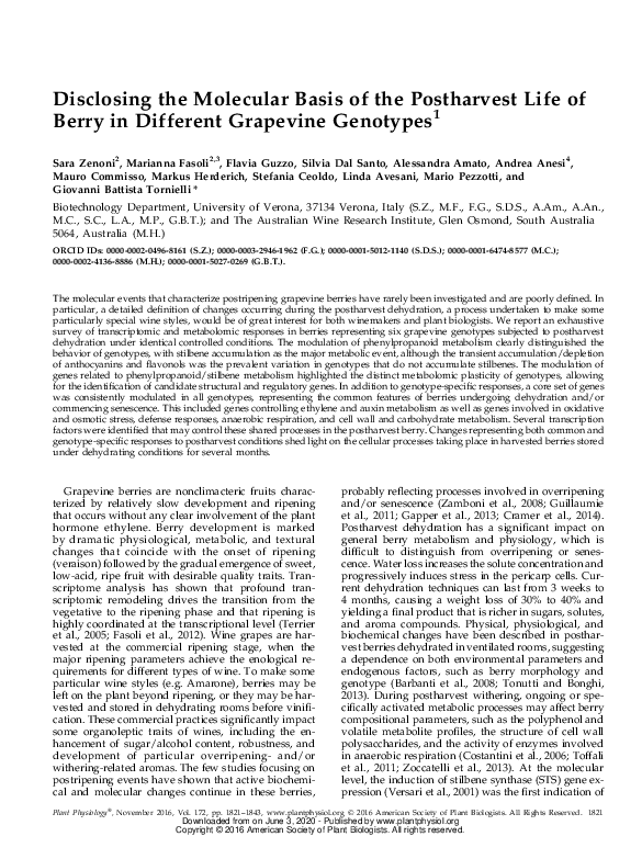 (PDF) Disclosing the molecular basis of the postharvest life of berry ...