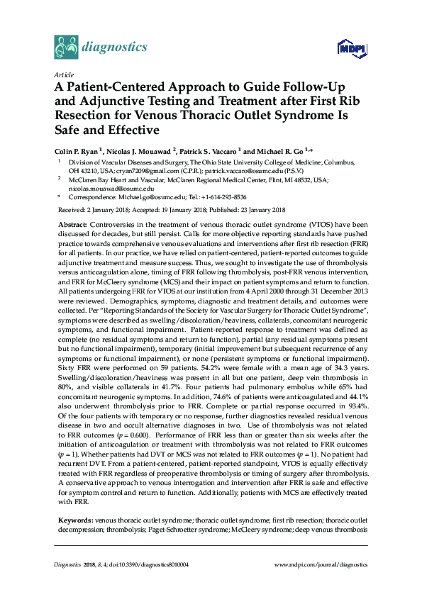 (PDF) A Patient-Centered Approach to Guide Follow-Up and Adjunctive ...