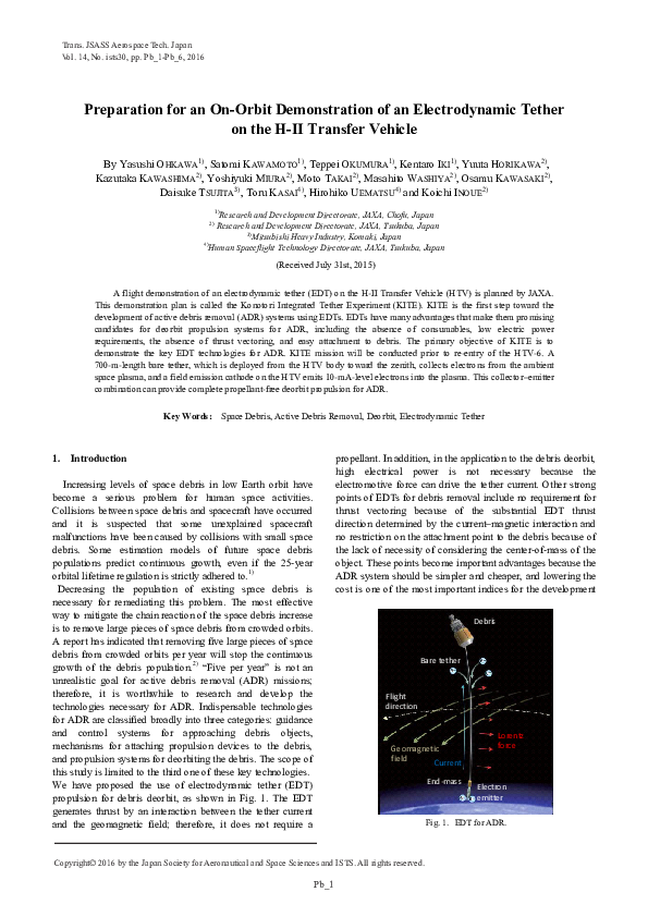 (PDF) Preparation for an On-Orbit Demonstration of an Electrodynamic ...