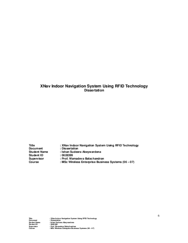 (PDF) XNav Indoor Navigation System Using RFID Technology