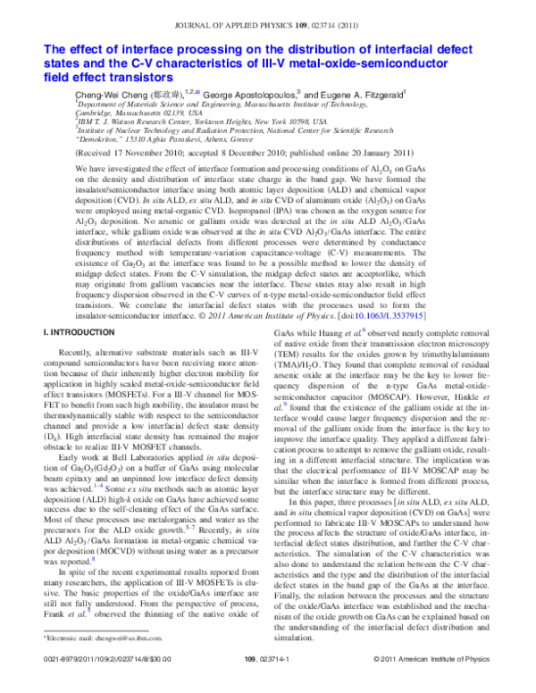 (PDF) The effect of interface processing on the distribution of ...