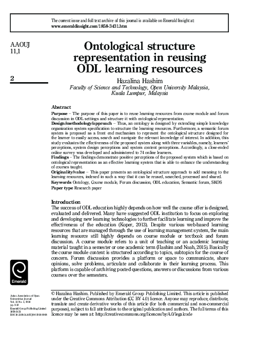 (PDF) Ontological structure representation in reusing ODL learning resources