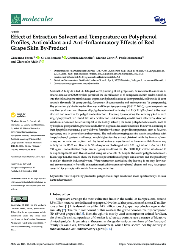 (PDF) Effect of Extraction Solvent and Temperature on Polyphenol ...