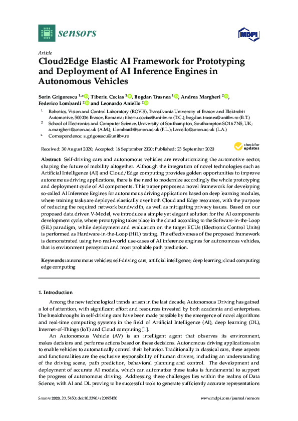 Pdf Cloud2edge Elastic Ai Framework For Prototyping And Deployment Of