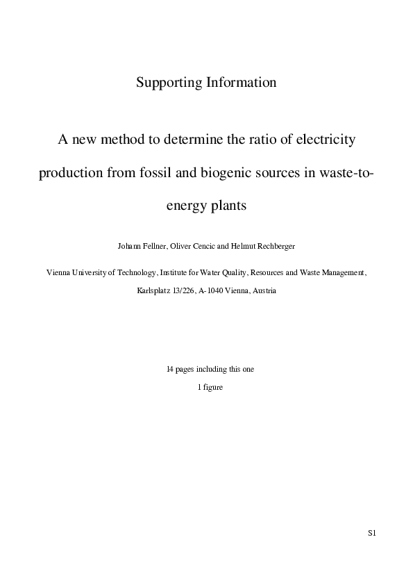 (PDF) A new method to determine the ratio of electricity production ...