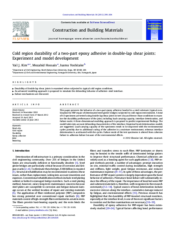 (PDF) Cold region durability of a two-part epoxy adhesive in double-lap ...