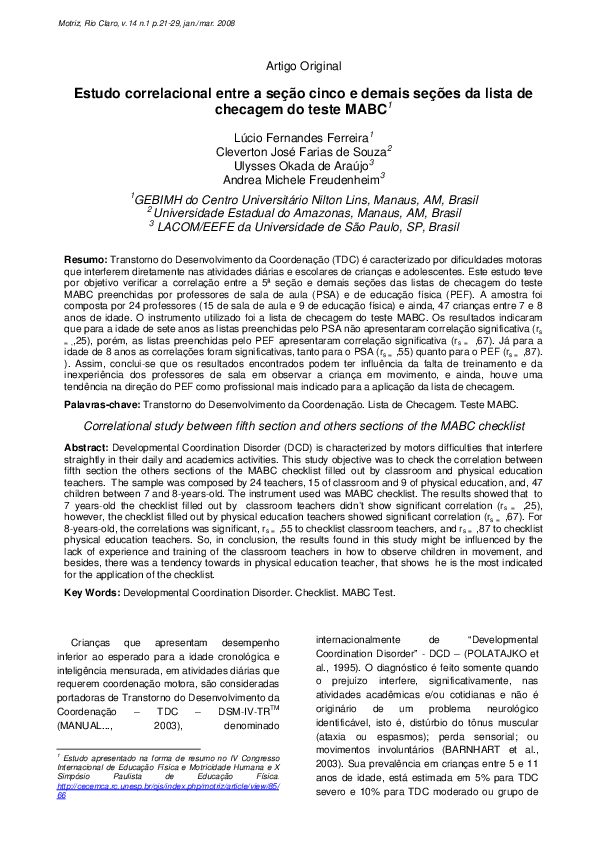 (PDF) Correlational study between fifth section and others sections of ...