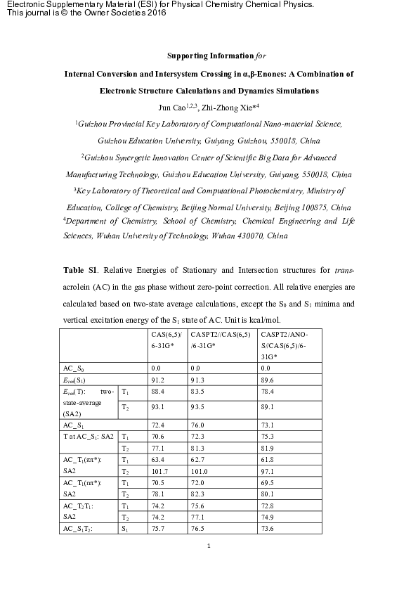 (PDF) Internal conversion and intersystem crossing pathways in UV ...