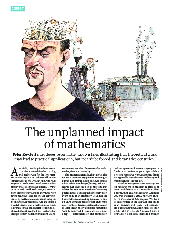 (PDF) The unplanned impact of mathematics