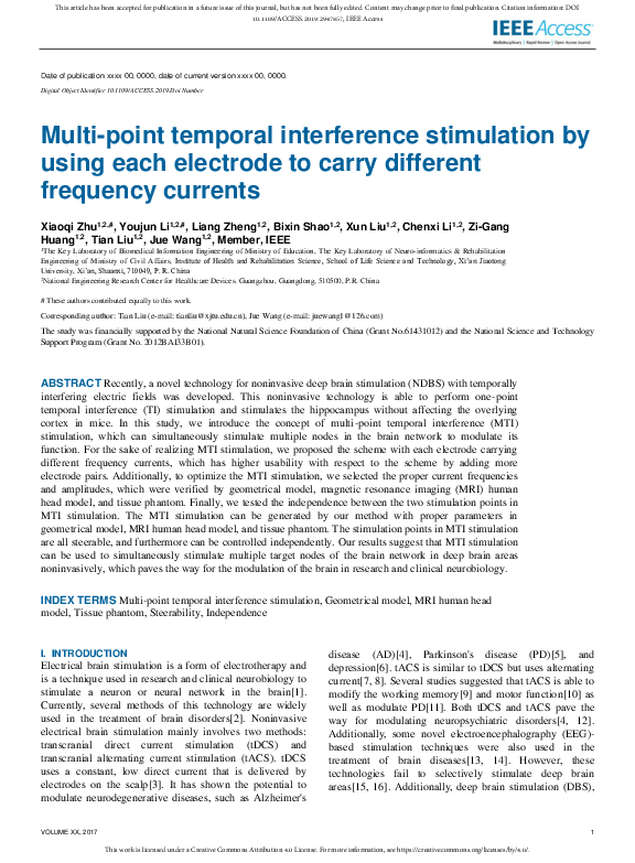 (PDF) Multi-point temporal interference stimulation by using each ...