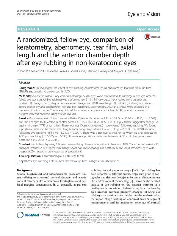 (PDF) A randomized, fellow eye, comparison of keratometry, aberrometry ...