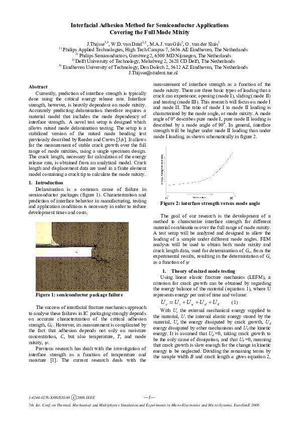 (PDF) Interfacial Adhesion Method for Semiconductor Applications ...