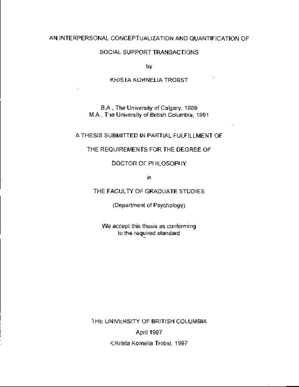 (PDF) An Interpersonal Conceptualization and Quantification of Social ...