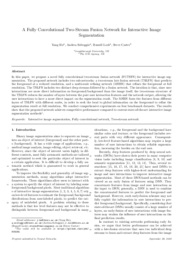 (PDF) A fully convolutional two-stream fusion network for interactive ...