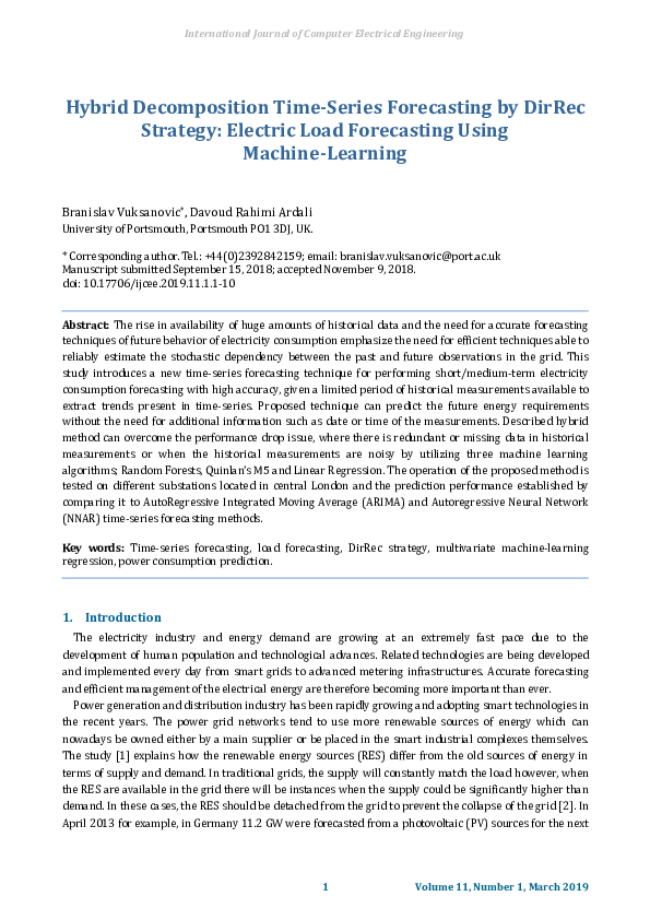 (PDF) Hybrid Decomposition Time-Series Forecasting by DirRec Strategy: Electric Load Forecasting ...