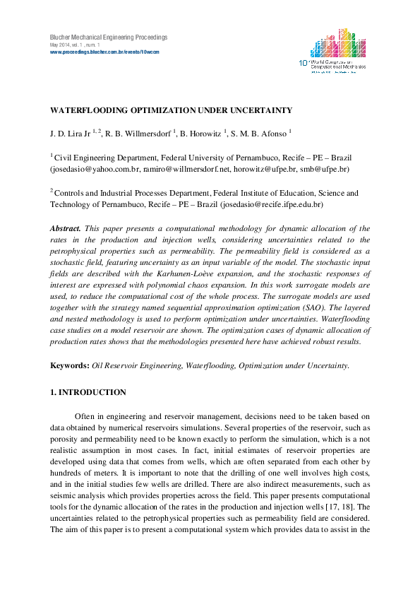 (PDF) Waterflooding Optimization Under Uncertainty