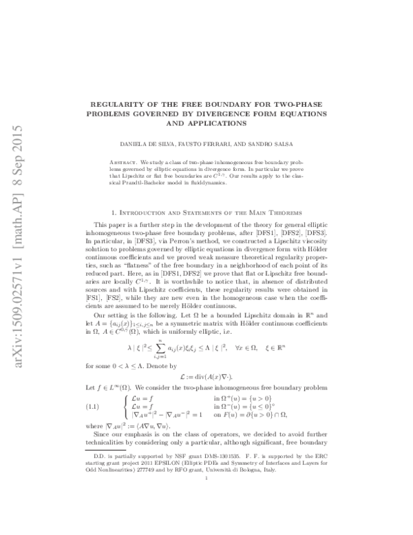 (PDF) Regularity of the free boundary for two-phase problems governed ...