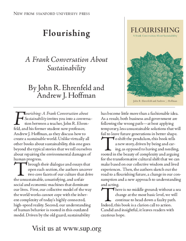(PDF) Flourishing: A Frank Conversation on Sustainability | John ...