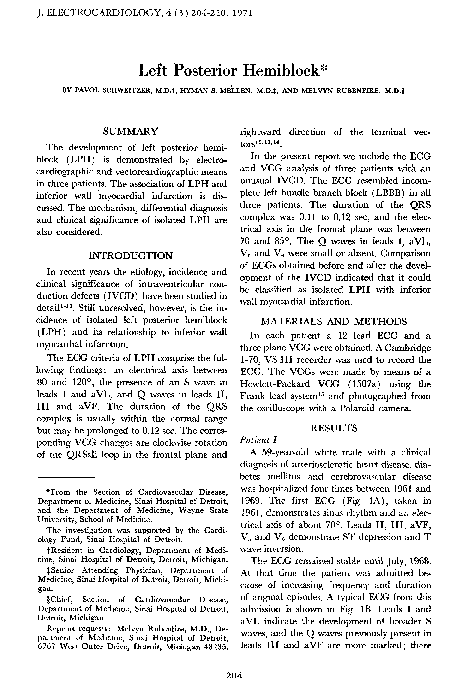 (PDF) Left posterior hemiblock