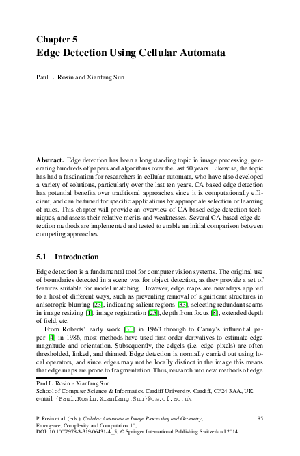 (PDF) Edge Detection Using Cellular Automata