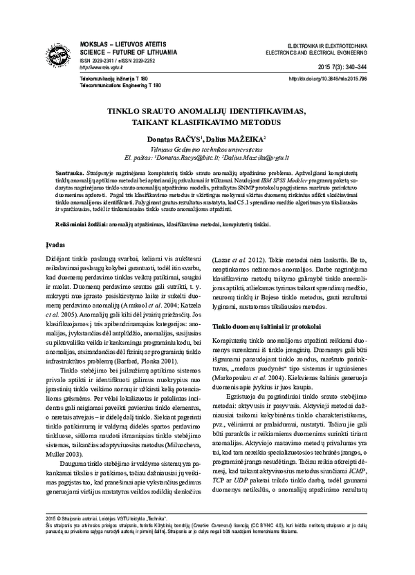 Pdf Network Traffic Anomalies Identification Based On Classification Methods