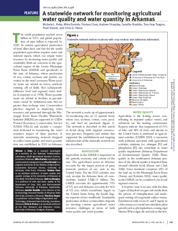 (PDF) A statewide network for monitoring agricultural water quality and ...