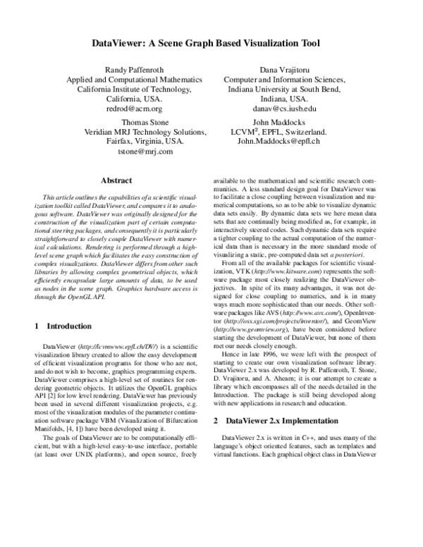 (PDF) DataViewer: A scene graph based visualization tool