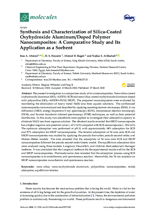 (PDF) Synthesis and characterization of silica-coated magnetic ... (PDF) Synthesis and characterization of silica-coated magnetic ...