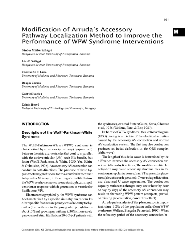 (PDF) Modification of Arruda's Accessory Pathway Localization Method to ...