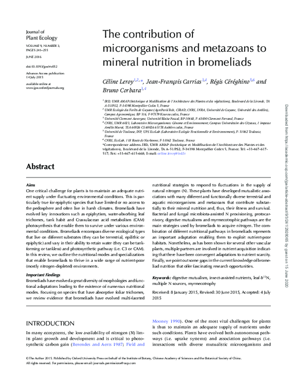 (PDF) The contribution of microorganisms and metazoans to mineral ...