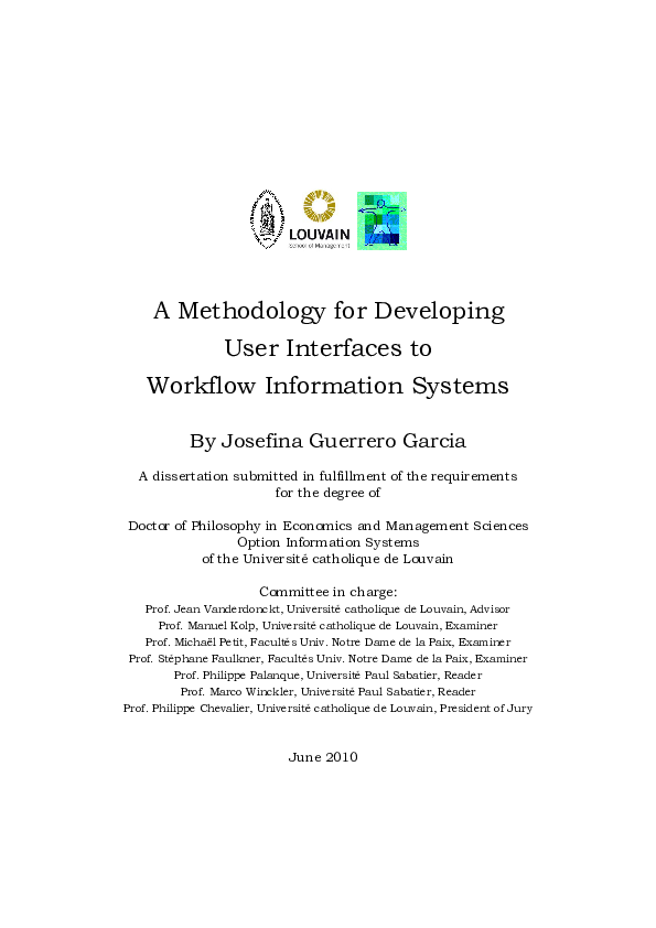 (PDF) A methodology for developing user interfaces to workflow information systems