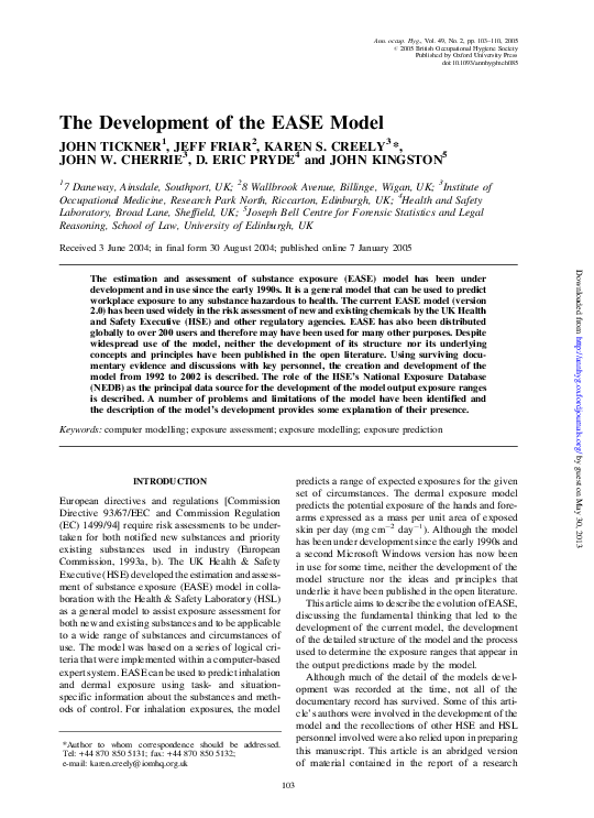 (PDF) The development of the EASE model