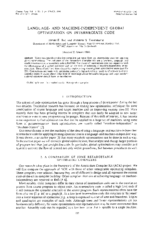 (PDF) Language- and machine-independent global optimization on ...