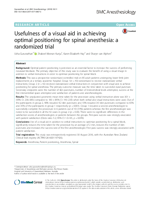 (PDF) Usefulness of a visual aid in achieving optimal positioning for ...