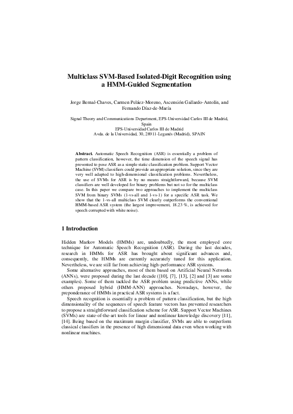 Pdf Multiclass Svm Based Isolated Digit Recognition Using A Hmm Guided Segmentation