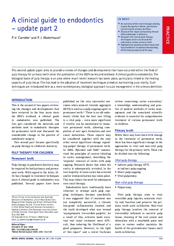 (PDF) A clinical guide to endodontics – update part 2