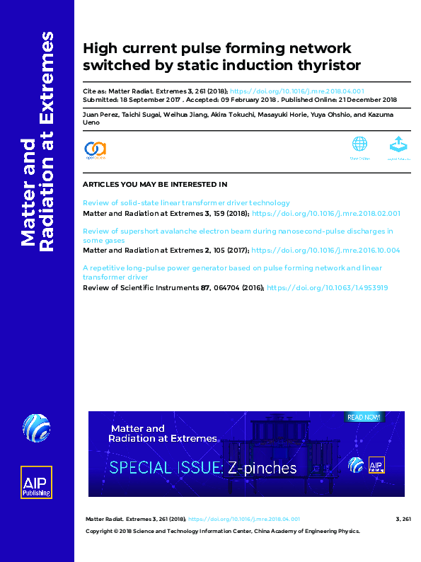 (PDF) High current pulse forming network switched by static induction ...